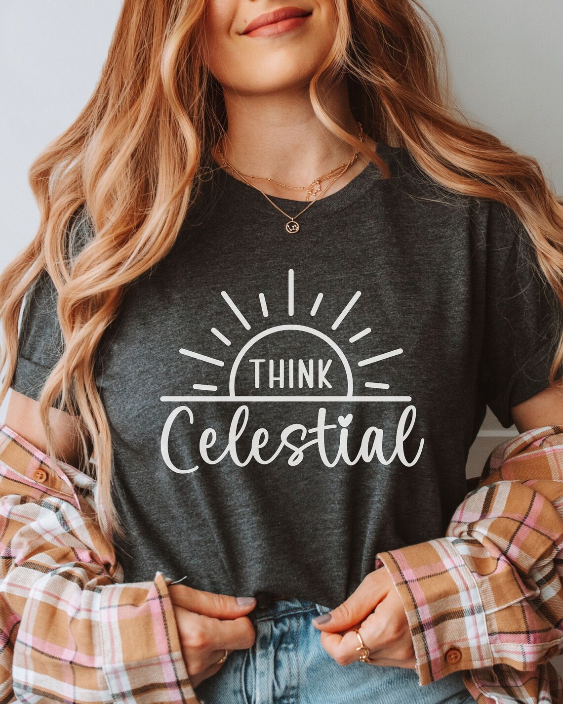 Latter Day Saint Tee, 'think Celestial' Tee, Inspirational Mormon Tee ...