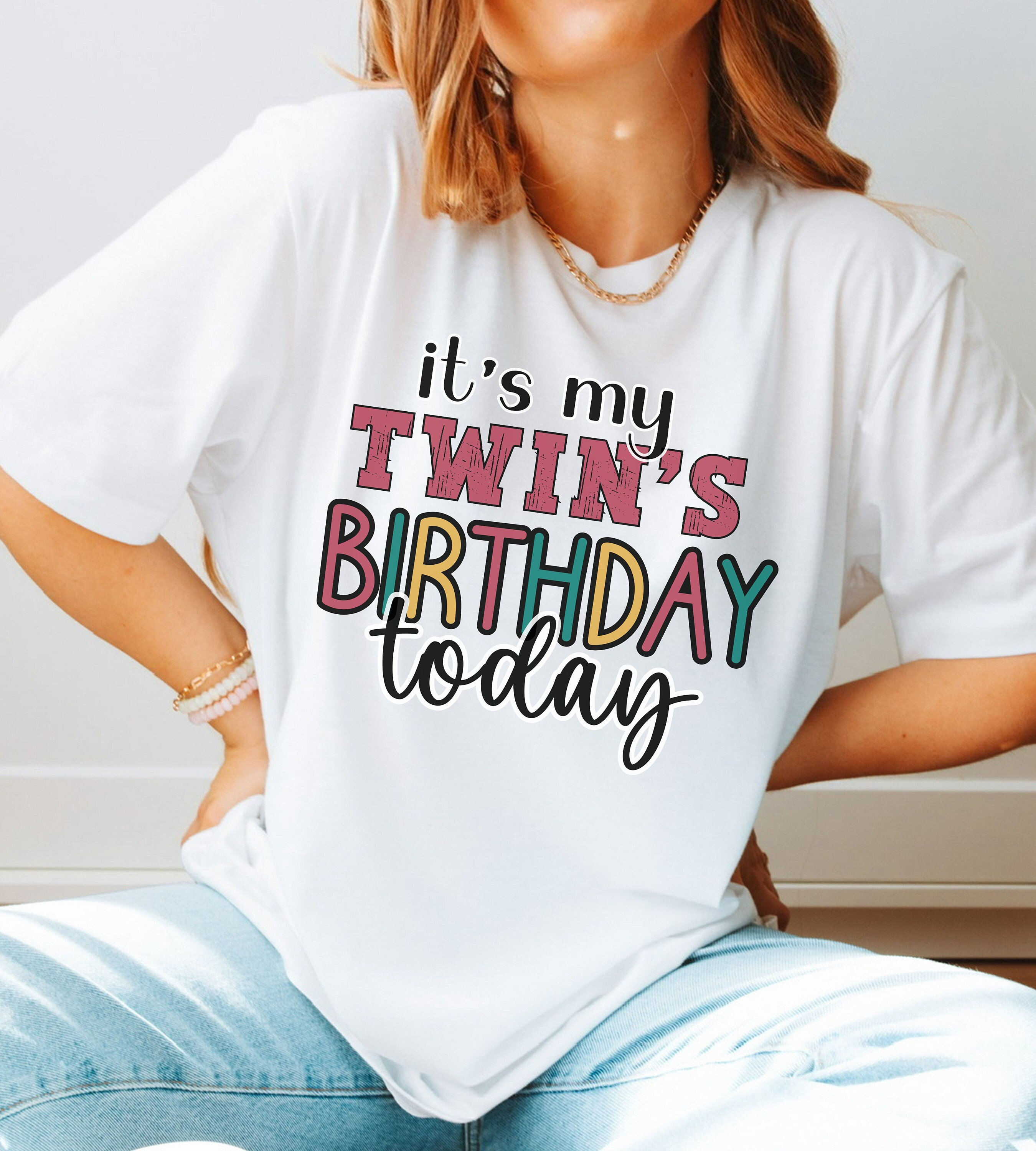 Birthday Shirt for Twins, Twin Birthday Tee, 'it's My Twin's Birthday ...