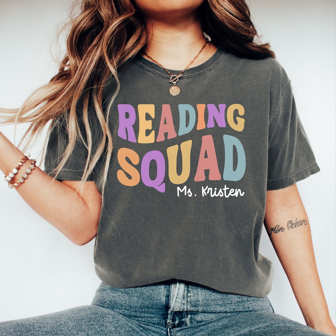 Reading Teacher Shirt, Elementary School Reading Team Shirts, Retro ...