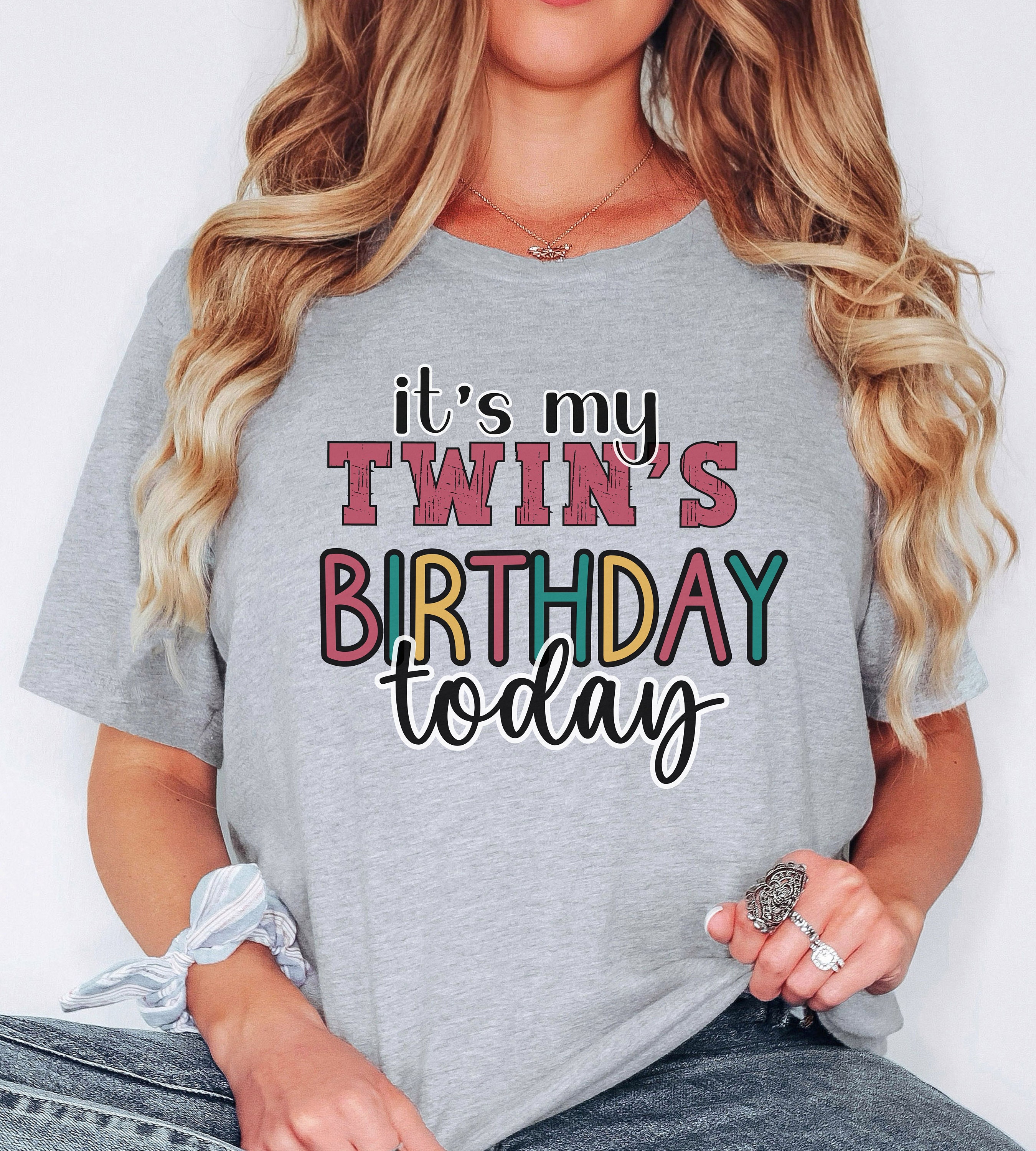 Birthday Shirt for Twins, Twin Birthday Tee, 'it's My Twin's Birthday' Shirt, Birthday Gift for ...