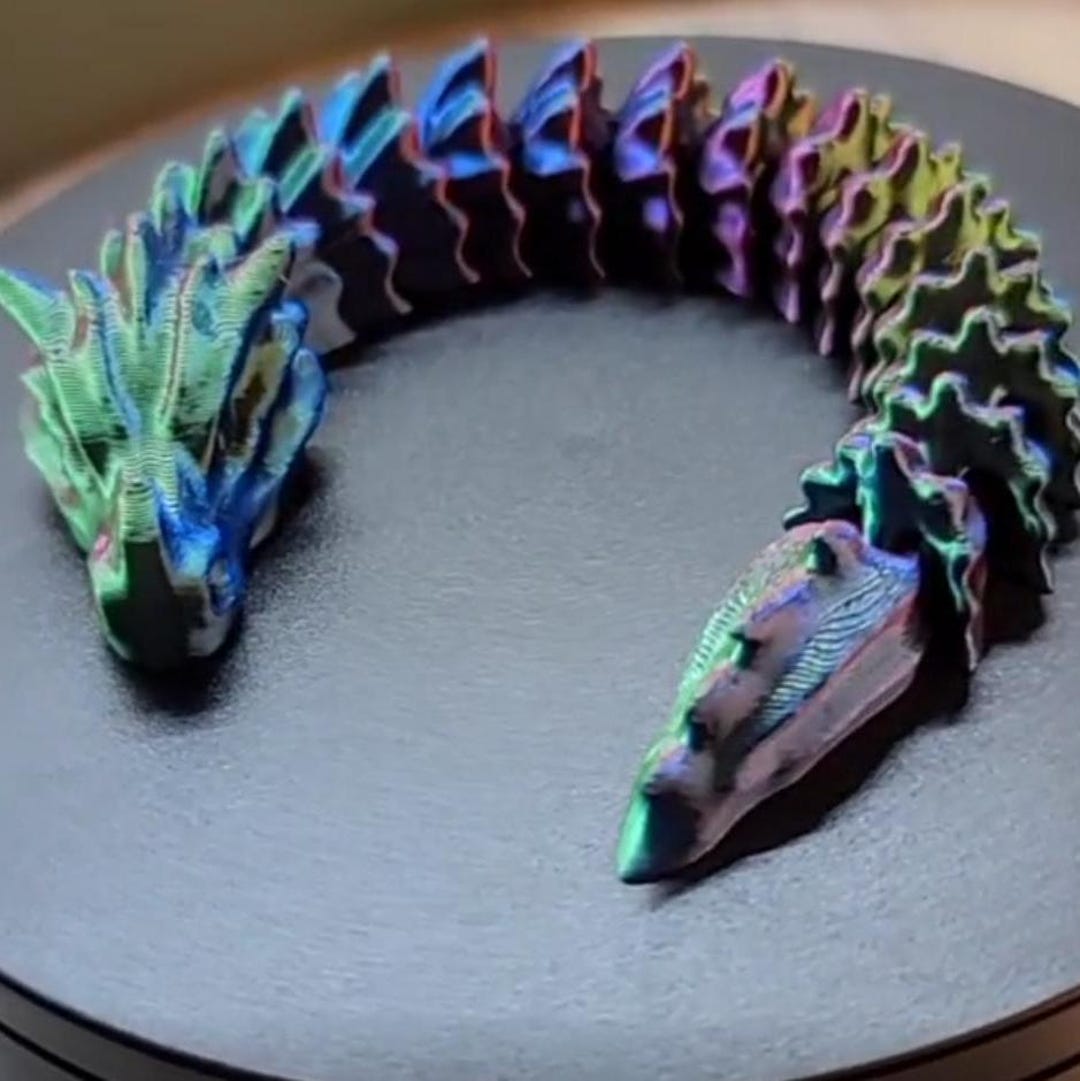 3D Printed Articulated Bone Dragon Fidget Toy - Etsy