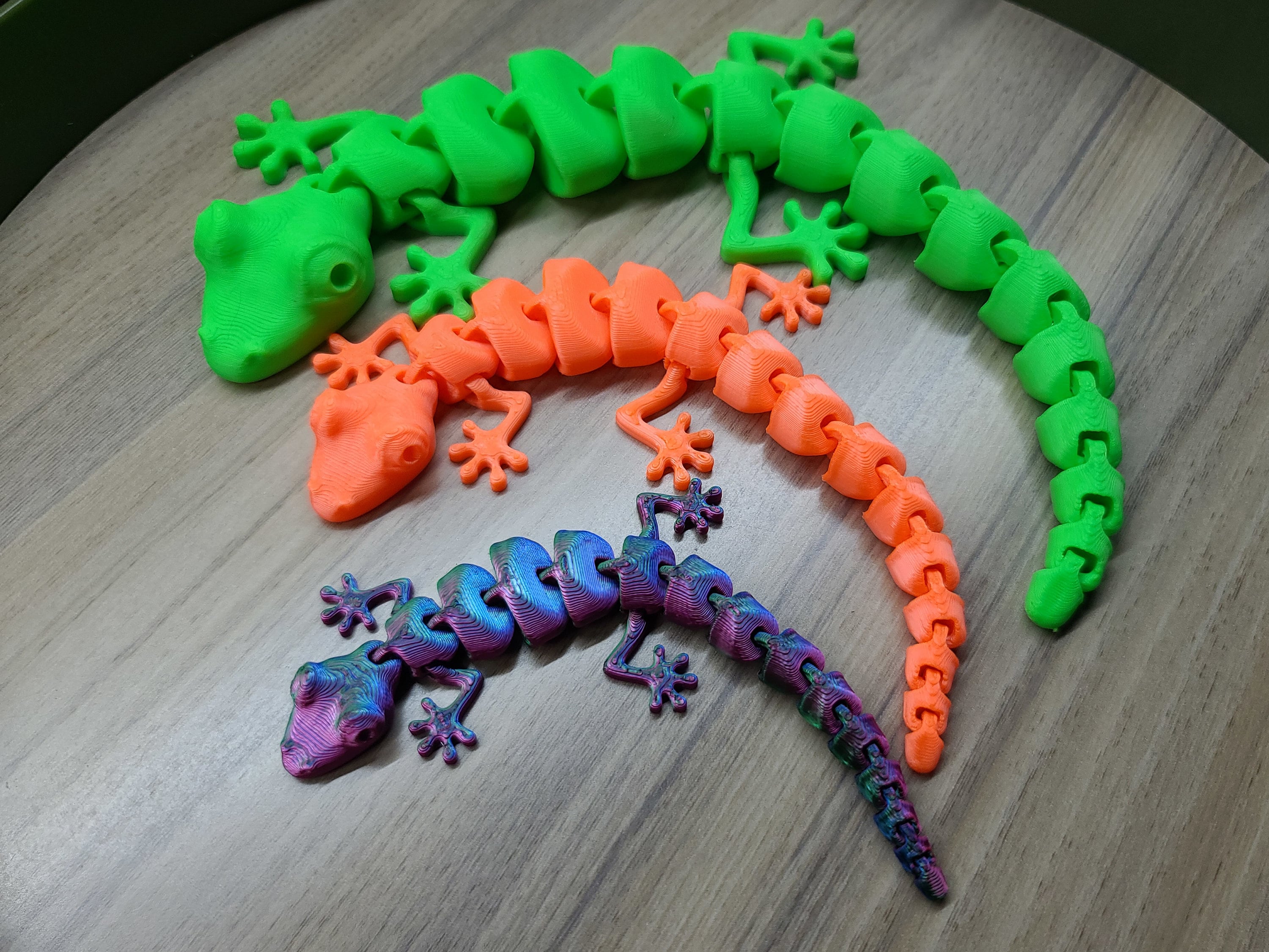 Articulated Lizard Flexible Fidget Toy With Colored Belly - Etsy