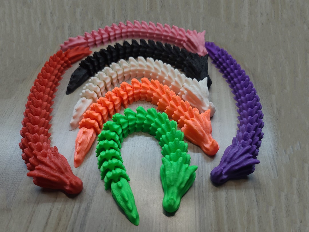 3D Printed Articulated Bone Dragon Fidget Toy - Etsy