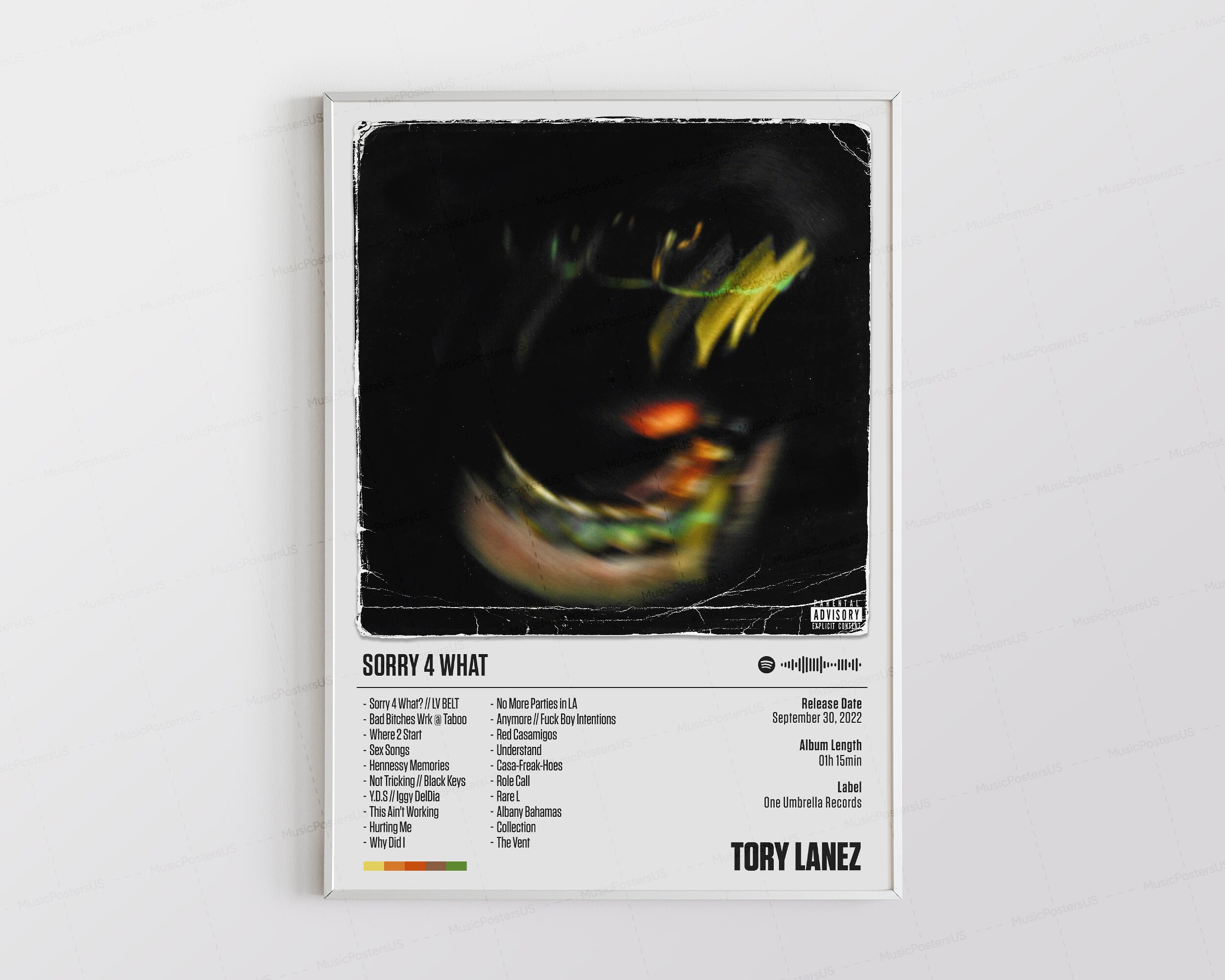 Tory Lanez Posters / Sorry 4 What Poster Tracklist Album - Etsy