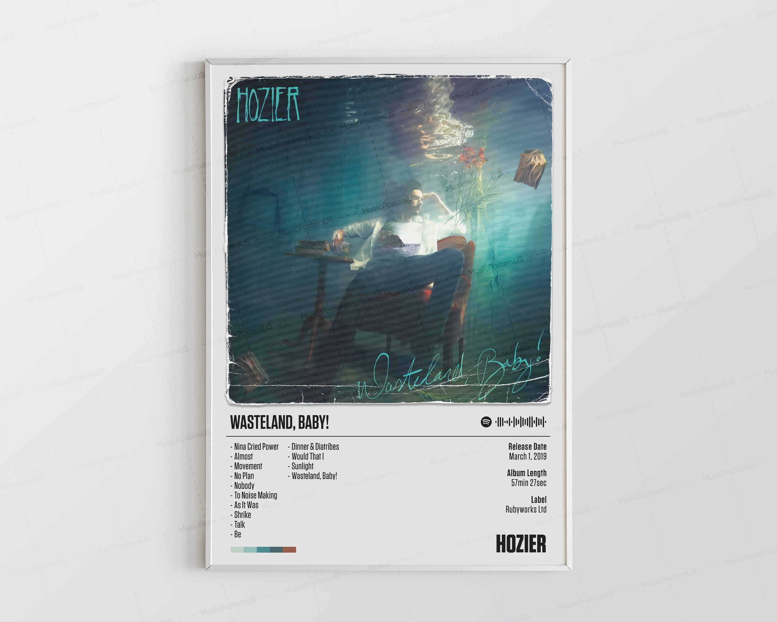 Hozier Posters / Wasteland Baby Poster Tracklist Album - Etsy