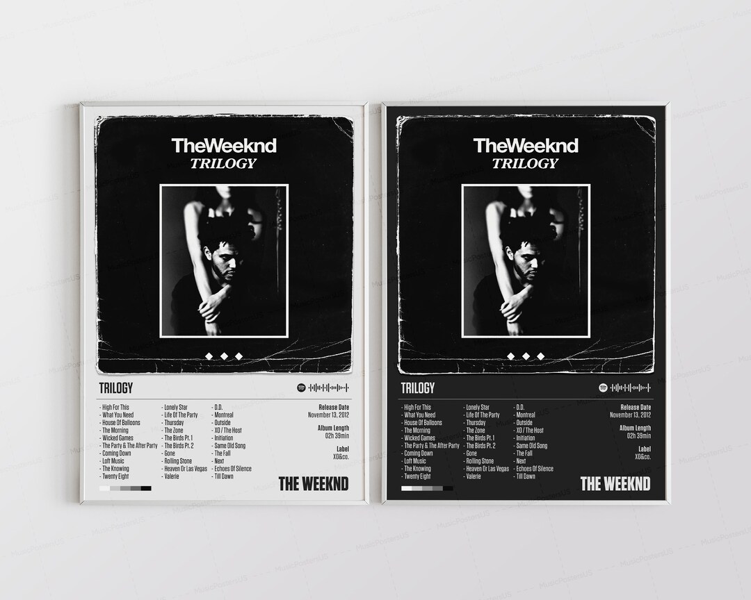 The Weeknd Posters / Trilogy Poster / the Weeknd After Hours - Etsy