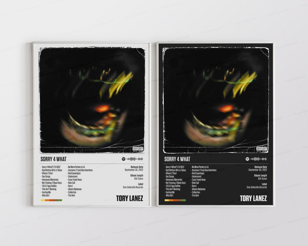 Tory Lanez Posters / Sorry 4 What Poster Tracklist Album - Etsy