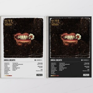 Hozier Posters / Unreal Unearth Poster Tracklist Album Cover - Etsy