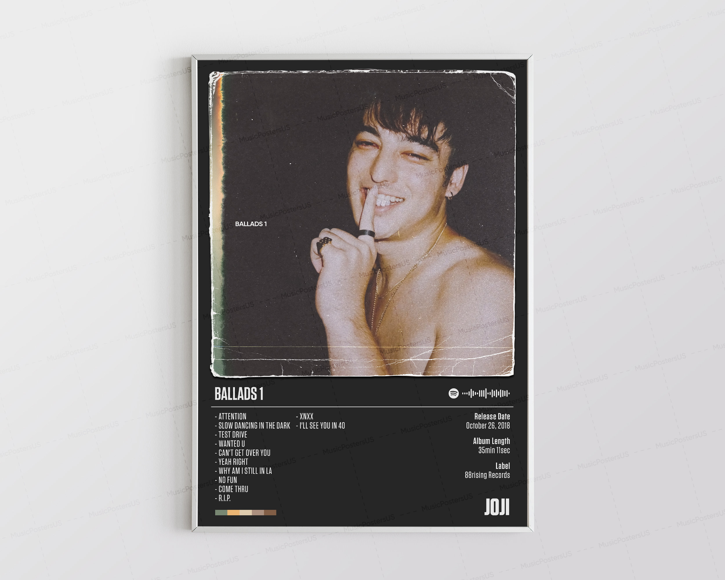 Joji Posters Ballads 1 Poster Joji Tracklist Album Cover - Etsy