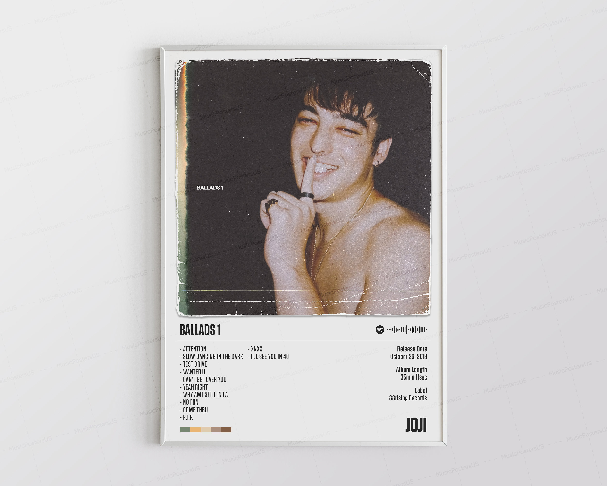 Joji Posters Ballads 1 Poster Joji Tracklist Album Cover - Etsy