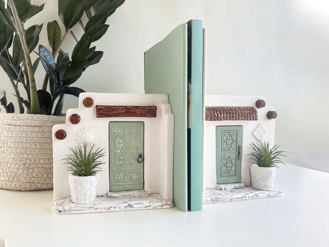 Handmade Bookends: Air Plant Holder, Unique Bookshelf & Desk Decor ...