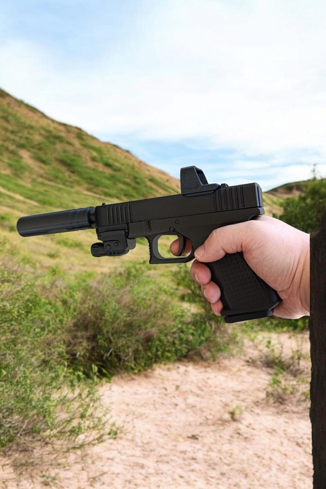 Glock 19 Silencer Toy,glock Gun Toy,glock Weapon Toy,glock 19 Replica ...