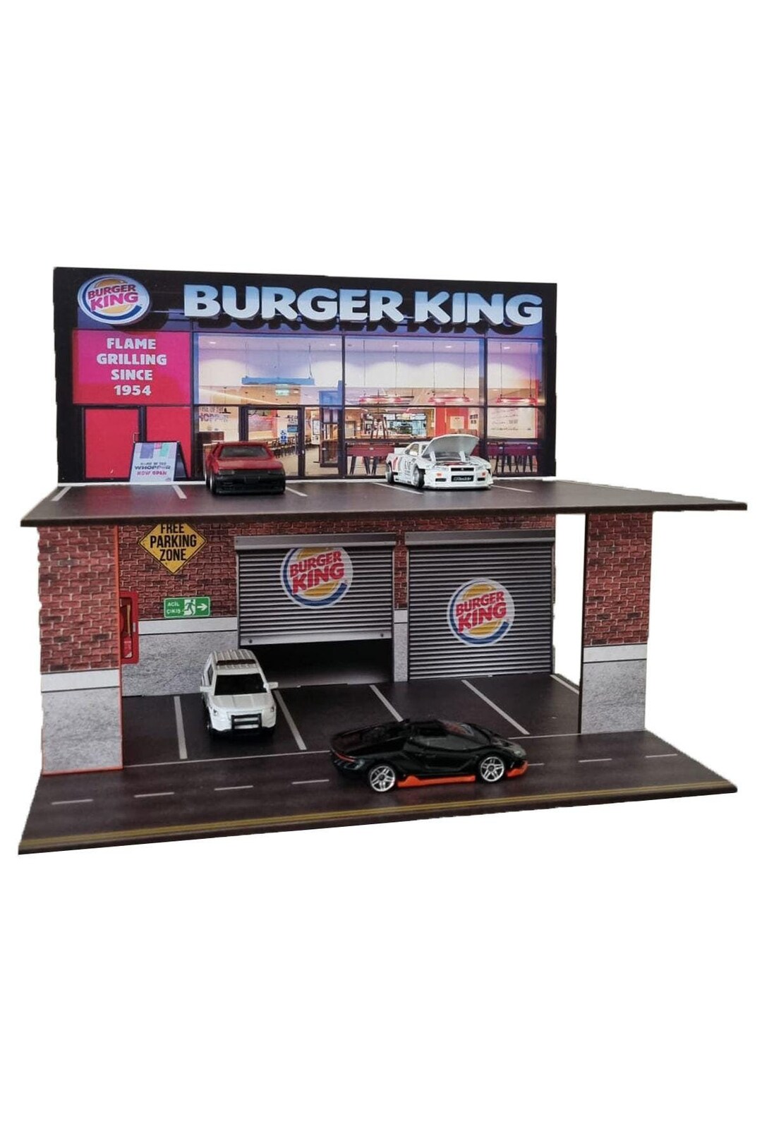 Burger King Diorama,burger King Theme Diecast Display,diecast Diorama ...