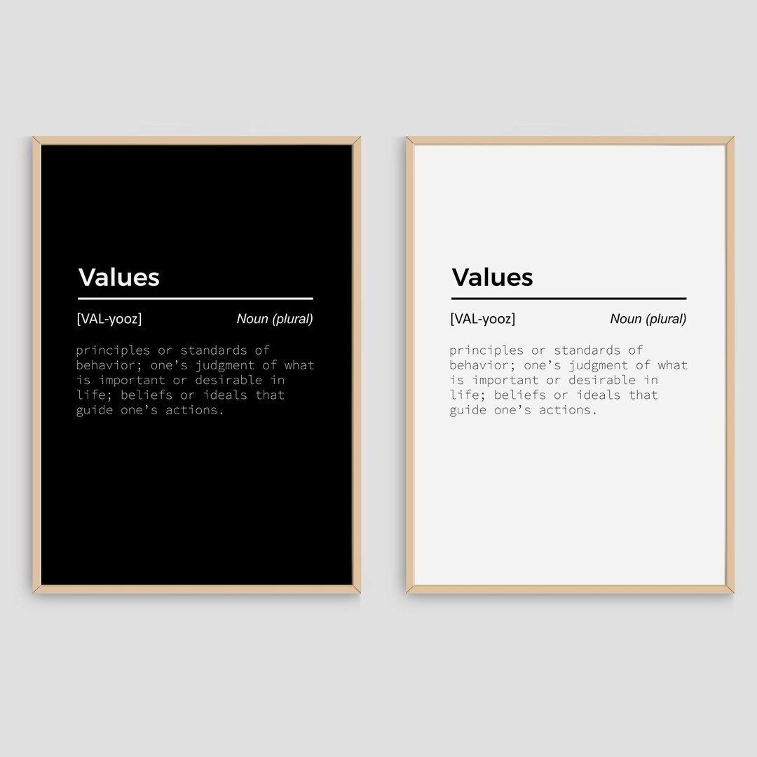 Values Dictionary Definition Meaning Office Wall Poster Download Prints ...