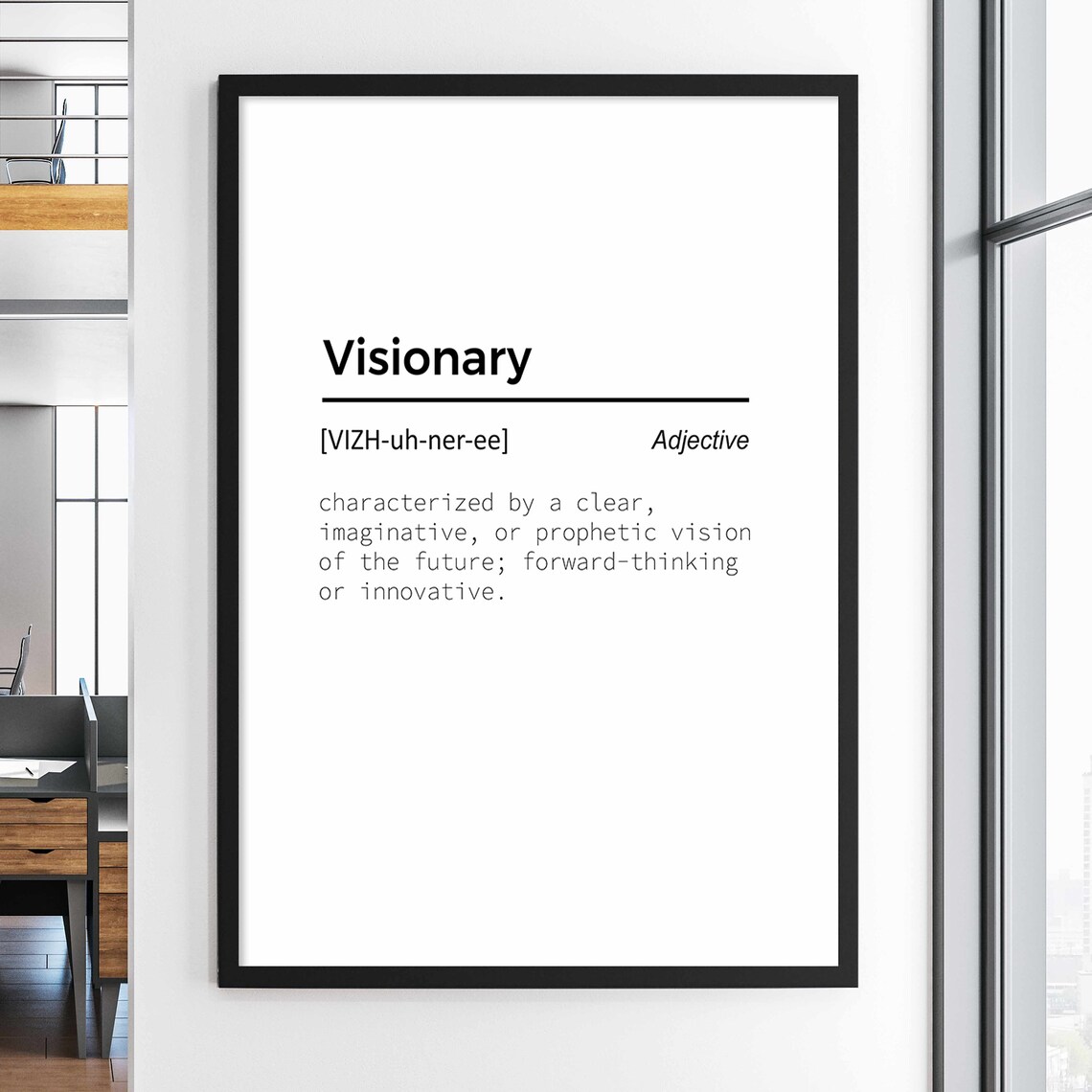 Visionary Dictionary Definition Meaning Power Wall Art, Kitchen and ...