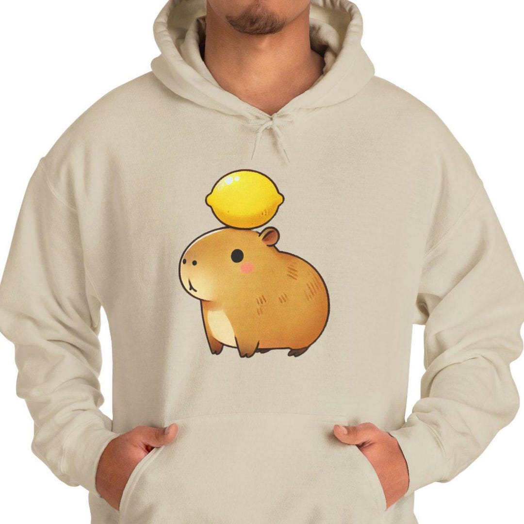 Cute Capybara With Lemon on Head, Capybara With Lemon on Head, Cute ...