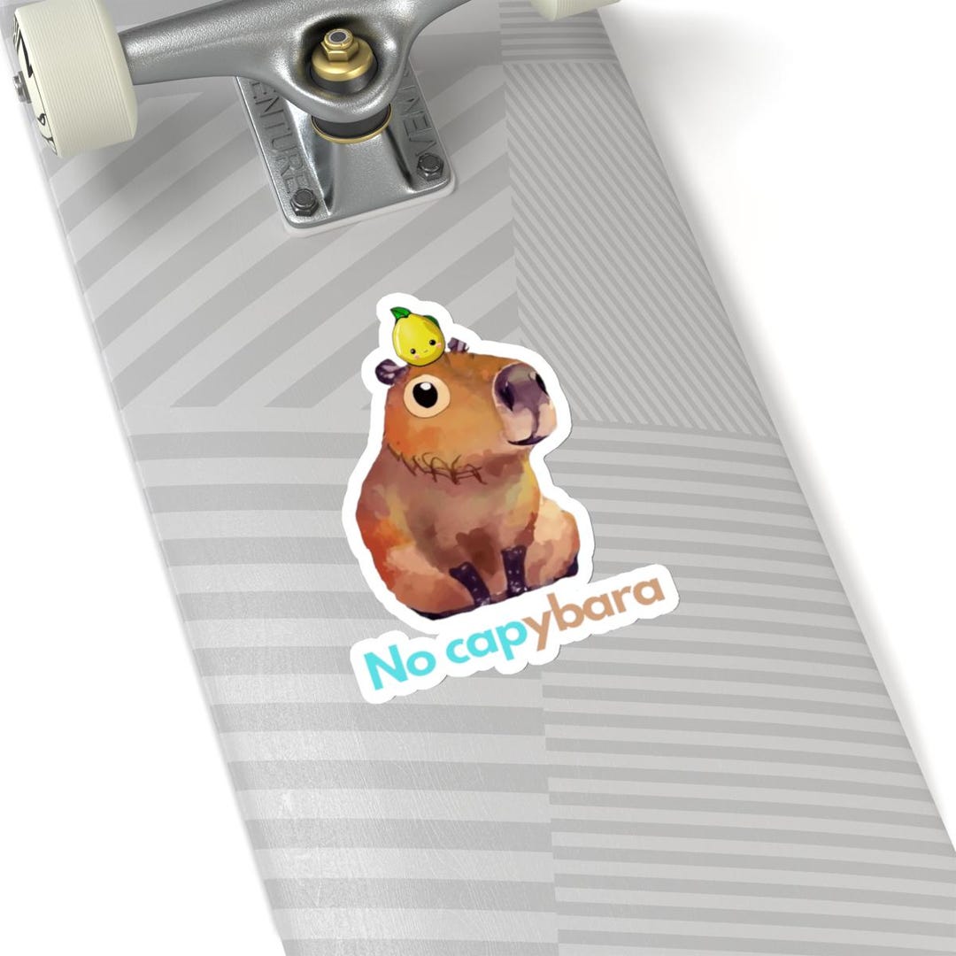 No Capybara, No Cap, Sticker for Laptop or Other Items Such as Phone ...