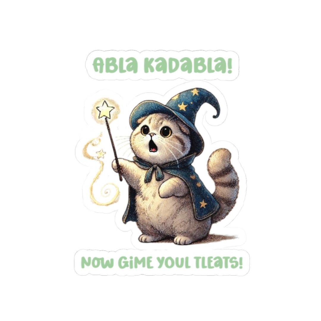 Funny Wizard Cat Sticker, Wizard Meme Cat, Cheeseball Cat, Cheeseball ...