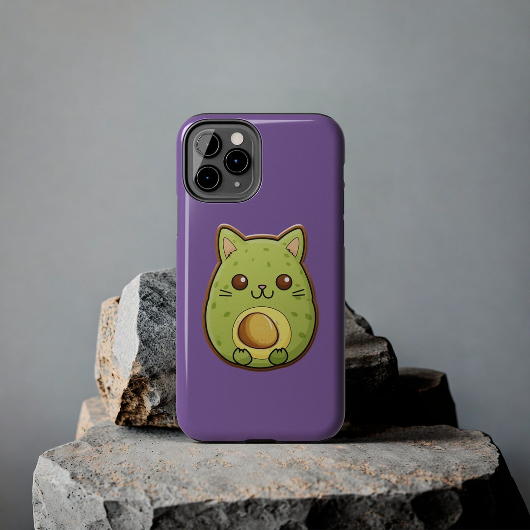 Cute Avocado Cat, Cute Avocado Cat Phone Case, Cute Avocado Phone Case ...