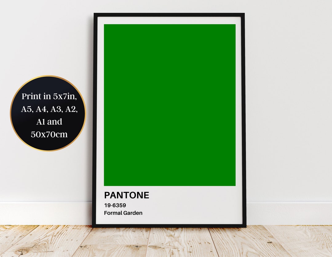 Formal Garden Pantone Print at Home Wall Art Aspirational Decor for a ...