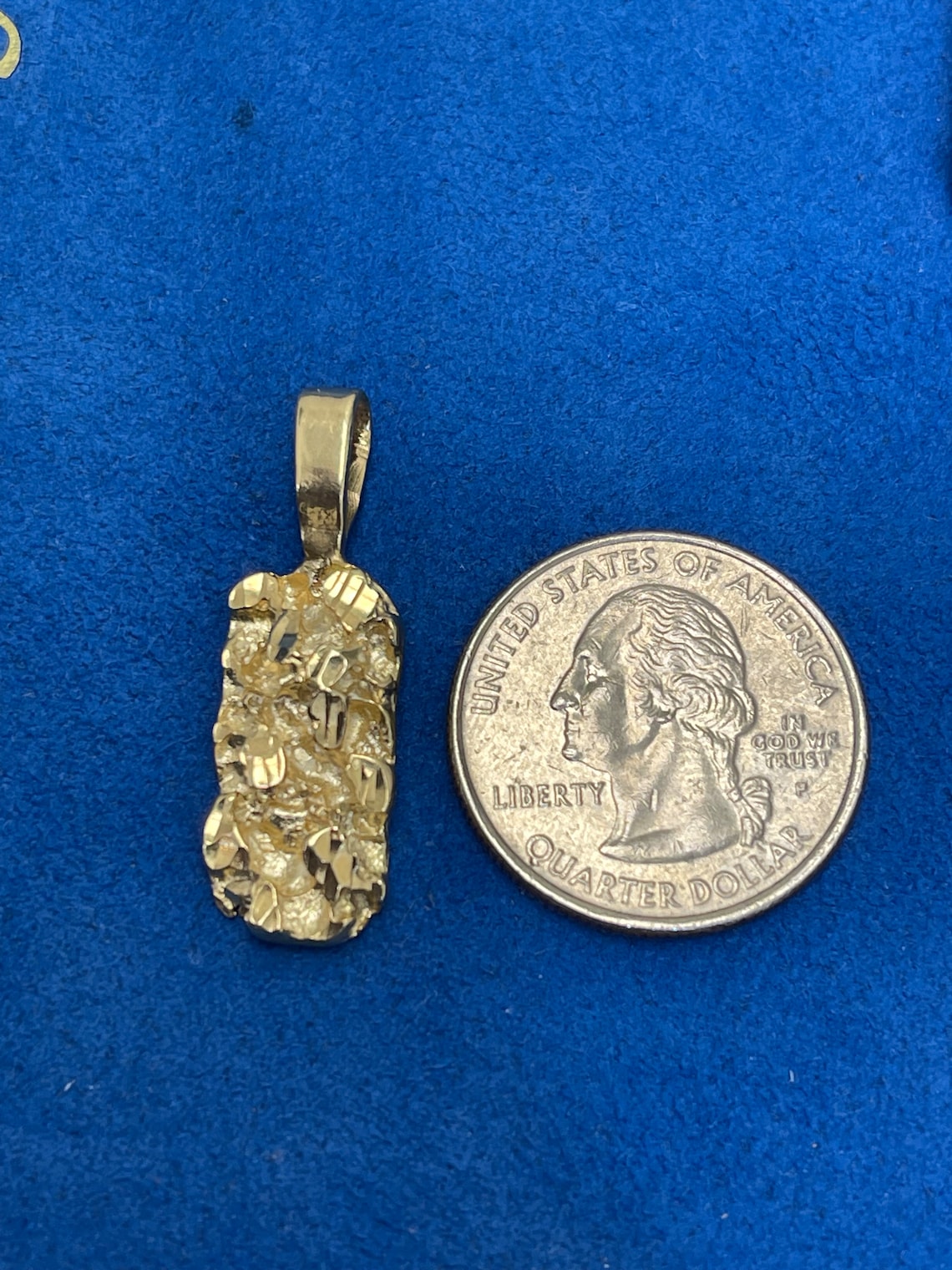 14k Gold Nugget Pendant - Etsy Canada