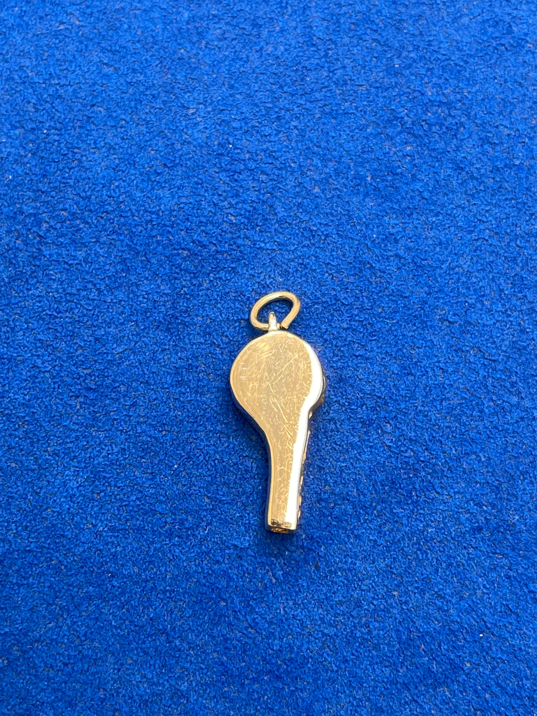 Whistle Charm Pendant in 14k Gold - Etsy