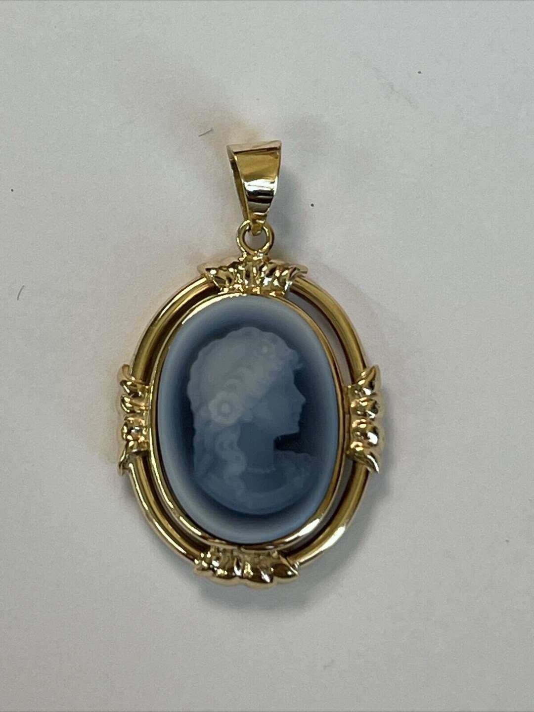 14k Van Dell Antique Cameo Goddess Pendant - Etsy
