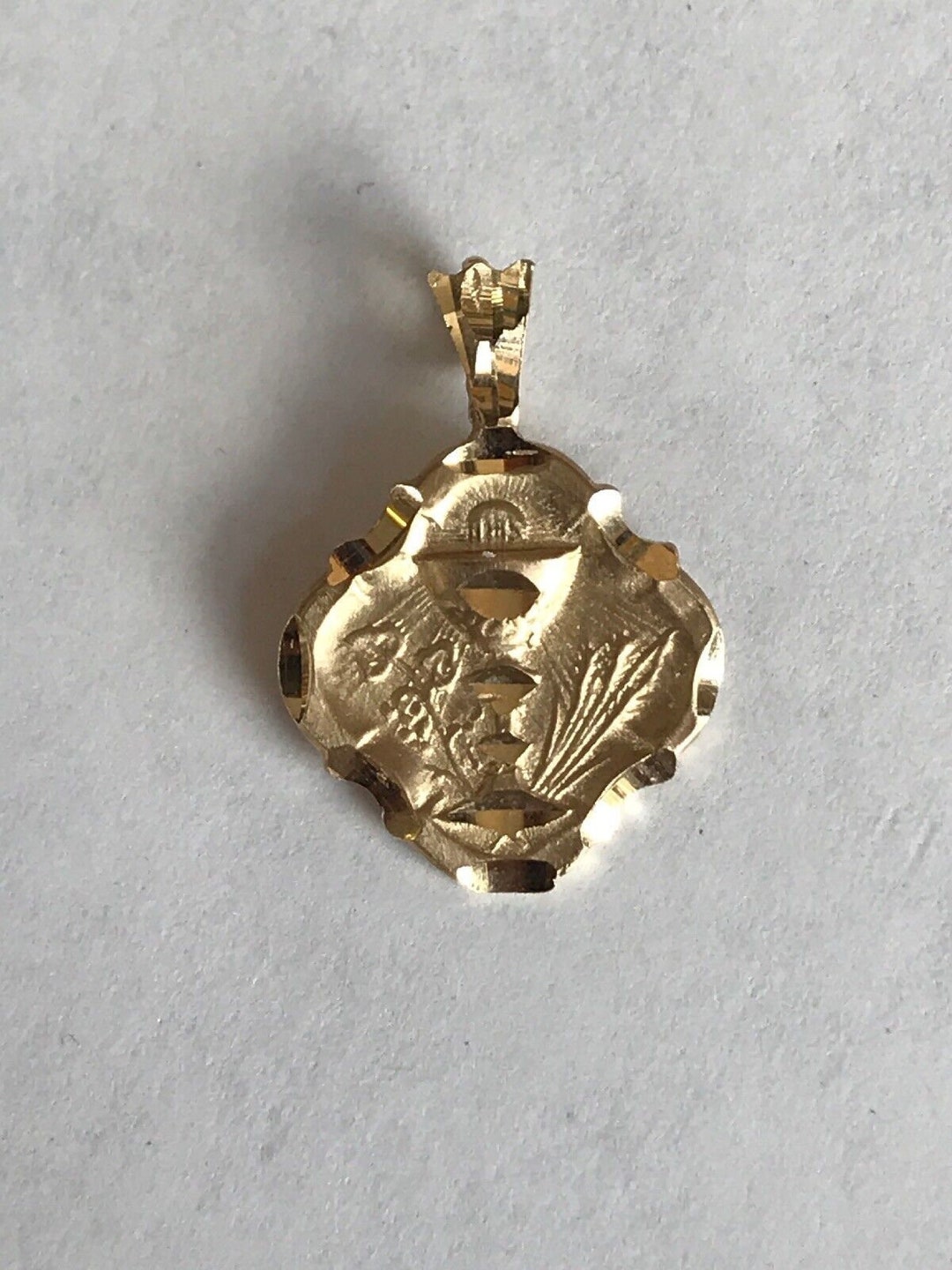 14k Solid Gold First Holy Communion Gift Religious Pendants for ...