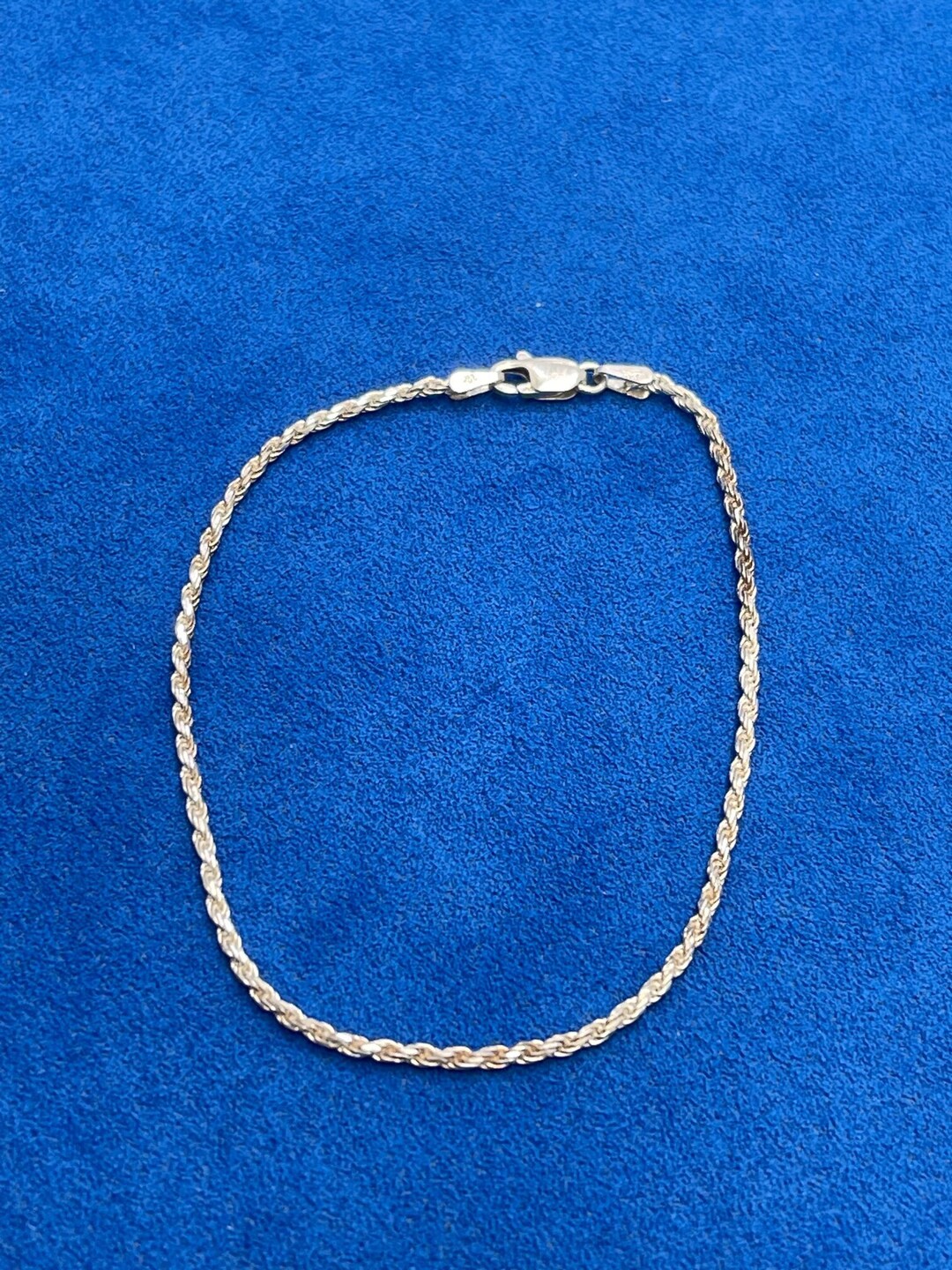 Silver ITALY Rope Bracelet 8 Inches - Etsy