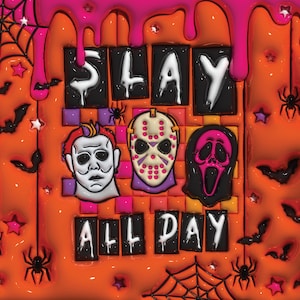 Slay All Day Halloween Tumbler - Etsy