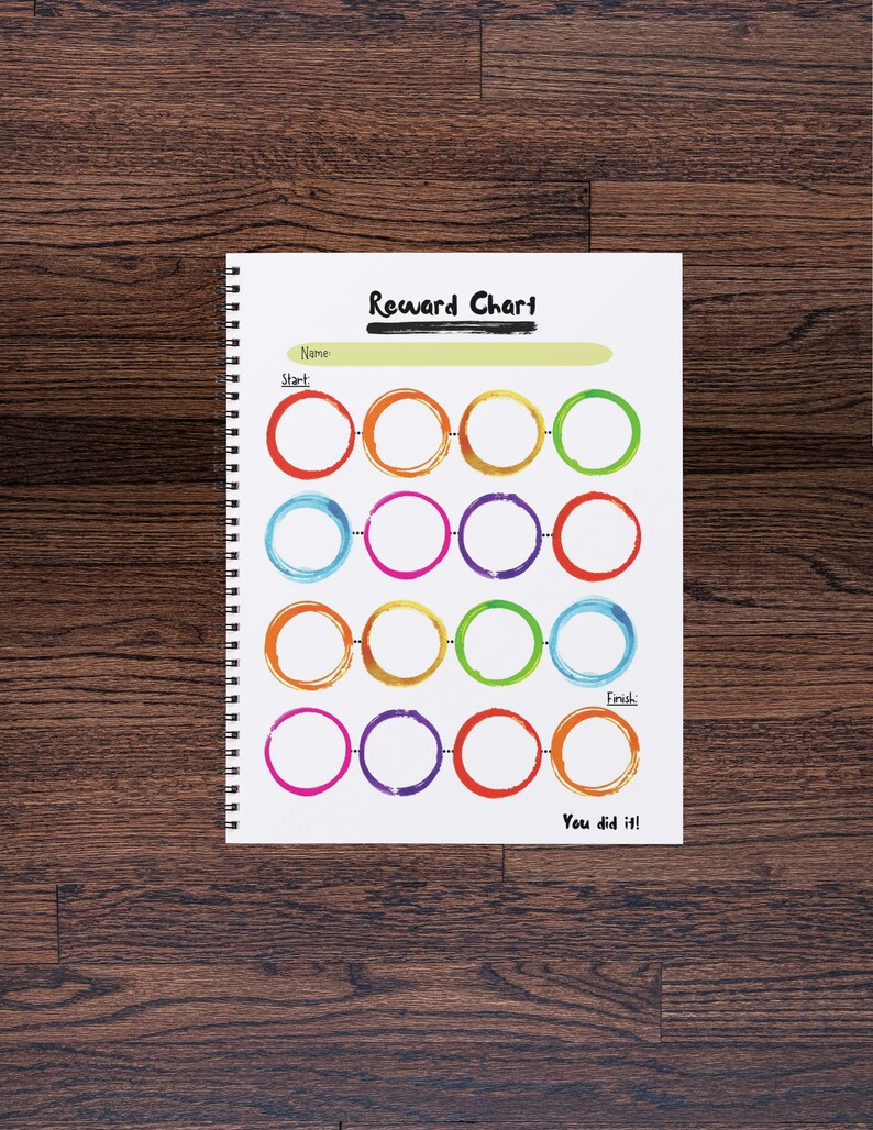 Rainbow Reward Chart: Kids Chore & Behavior Tracker (digital Download ...