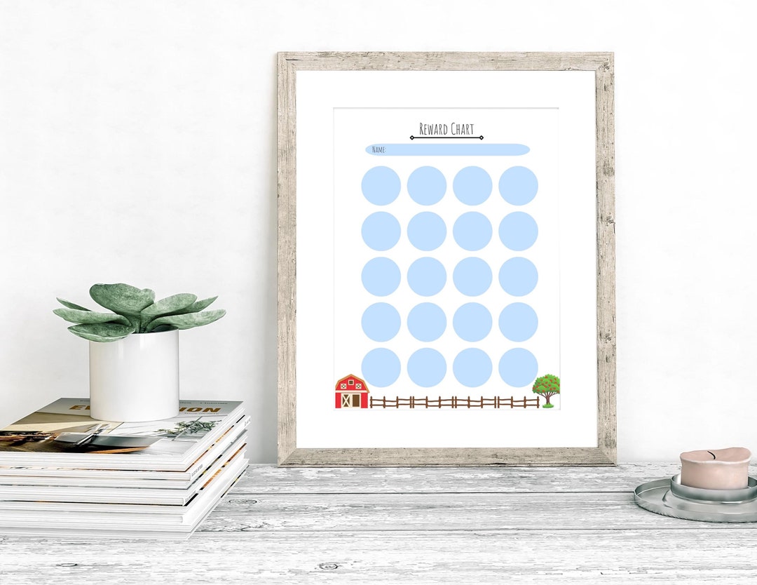 Barn-themed Reward Sheet for Kids-farm Animal-potty Training Chart ...