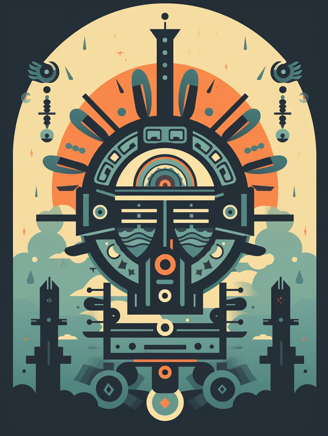 Aztec Poster Digital Download File - Etsy