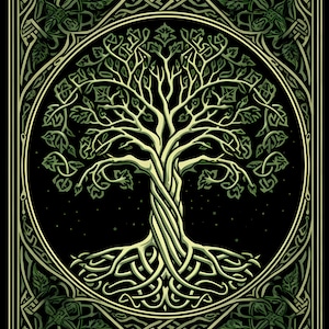 Tree of Life Celtic Poster Digital Download High Quality 9:12 - Etsy