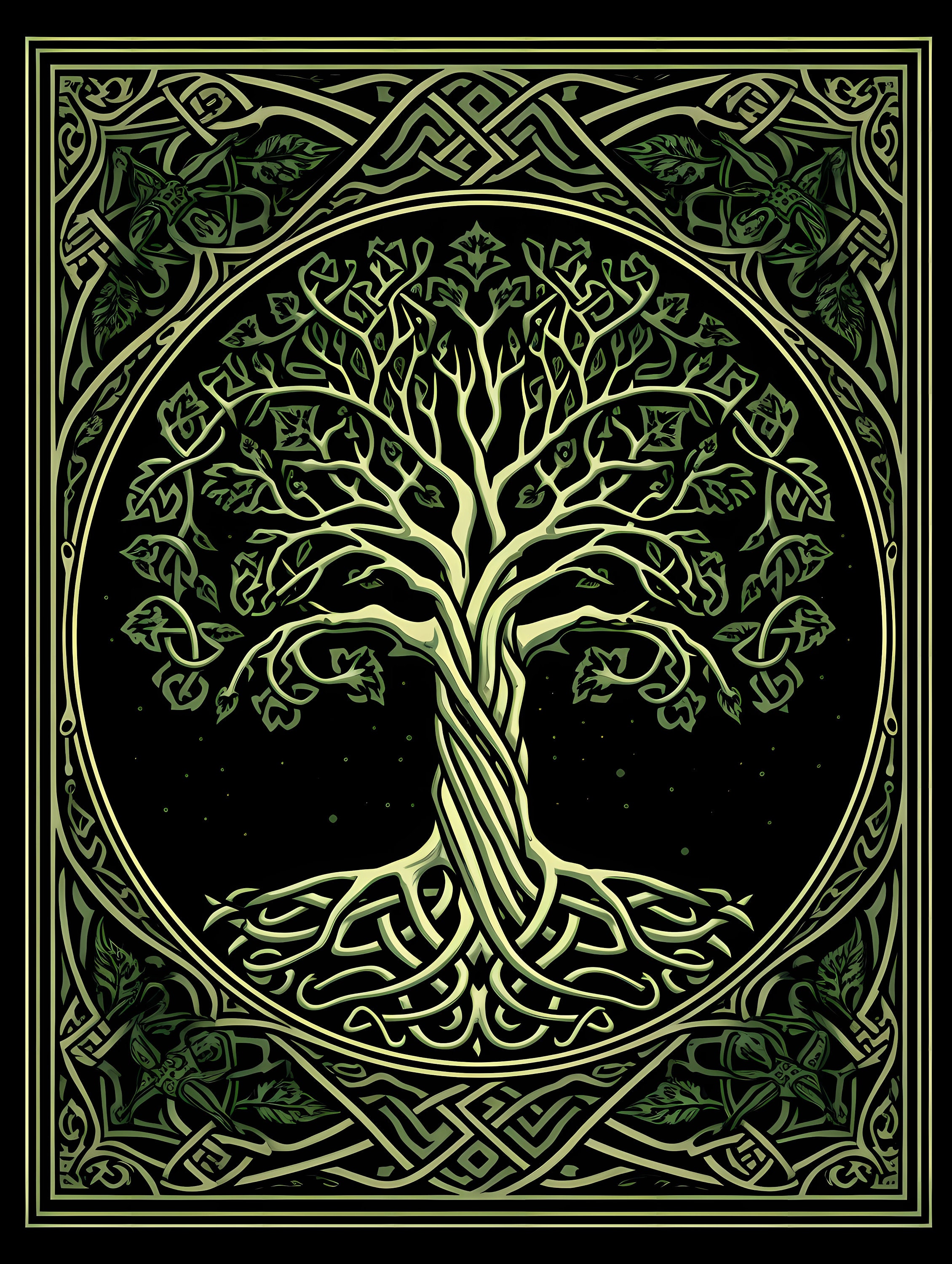 Tree of Life Celtic Poster Digital Download High Quality 9:12 - Etsy