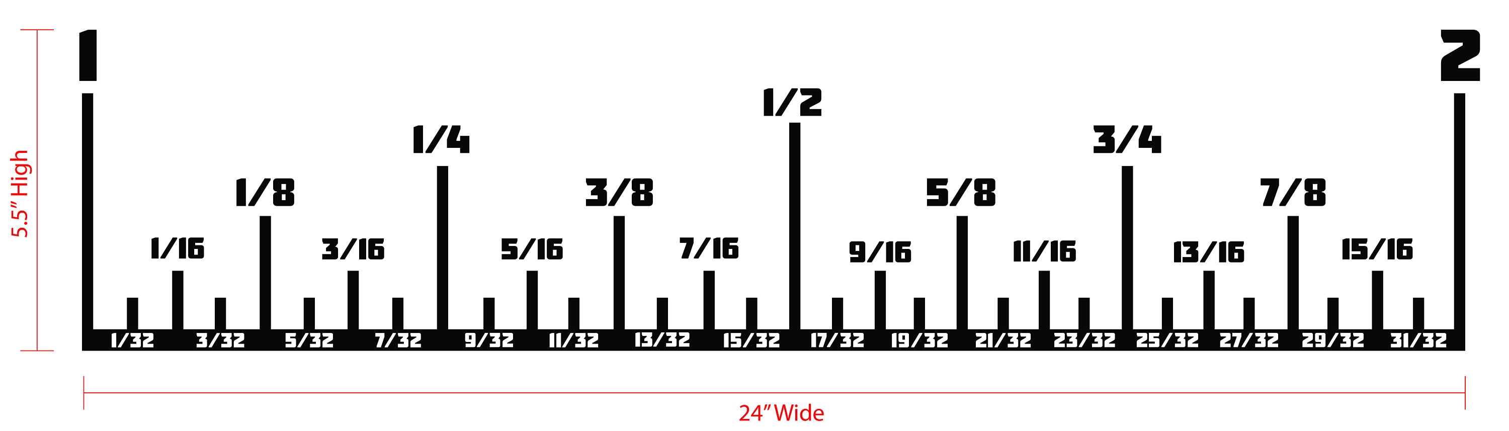 Vinyl Ruler for Wood Shop - How to Read a Ruler - Etsy