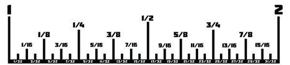 Vinyl Ruler for Wood Shop - How to Read a Ruler - Etsy