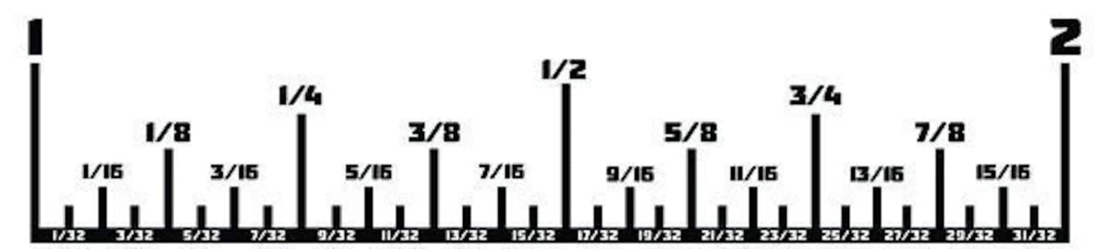 Vinyl Ruler for Wood Shop - How to Read a Ruler - Etsy