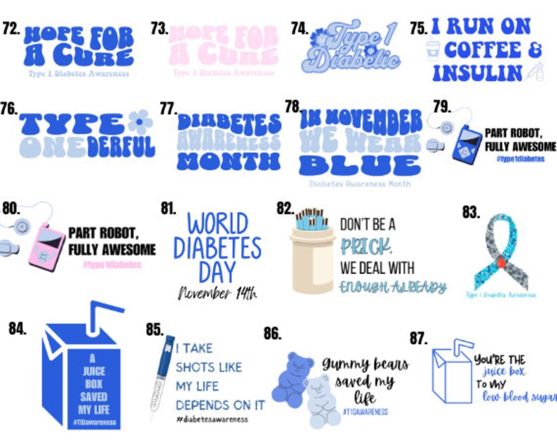 Diabetes Awareness SVG Bundle, Type 1 Diabetes Designs, Diabetes Month ...