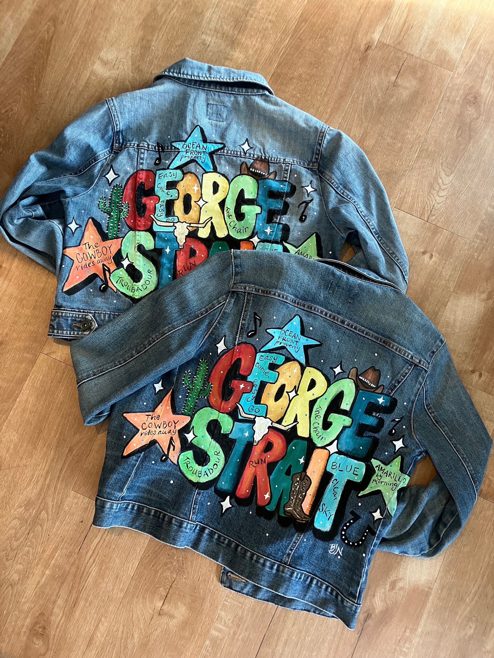 Custom Painted Jacket Country Artist Jacket Painting Custom Name Art ...