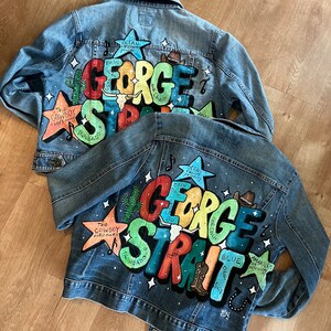 Custom Painted Jacket Country Artist Jacket Painting Custom Name Art ...