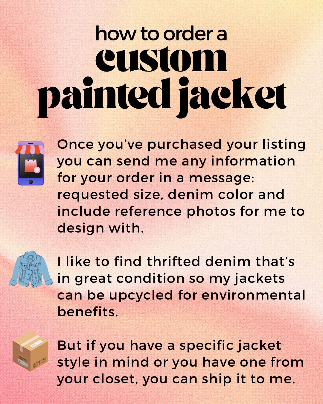 Custom Hand Painted Denim Jacket Rock and Roll Music Group Concert ...