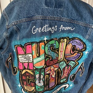 Nashville Music Jacket Painting Custom Name Art for Personalized Denim ...