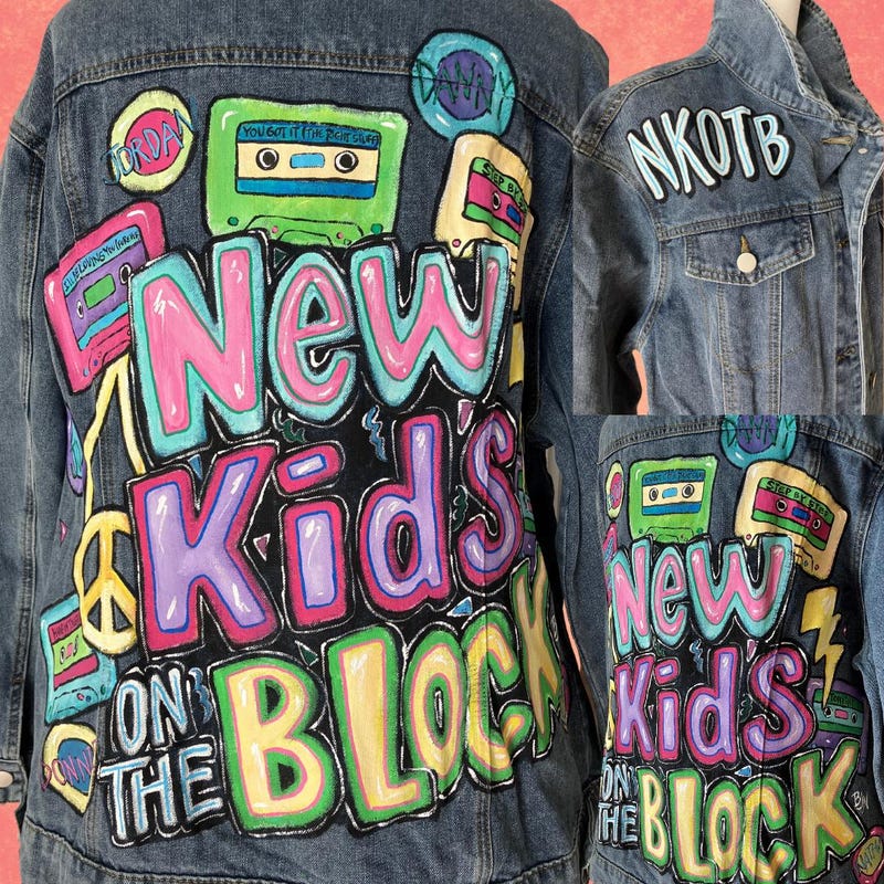 Painted Denim Jacket - Etsy