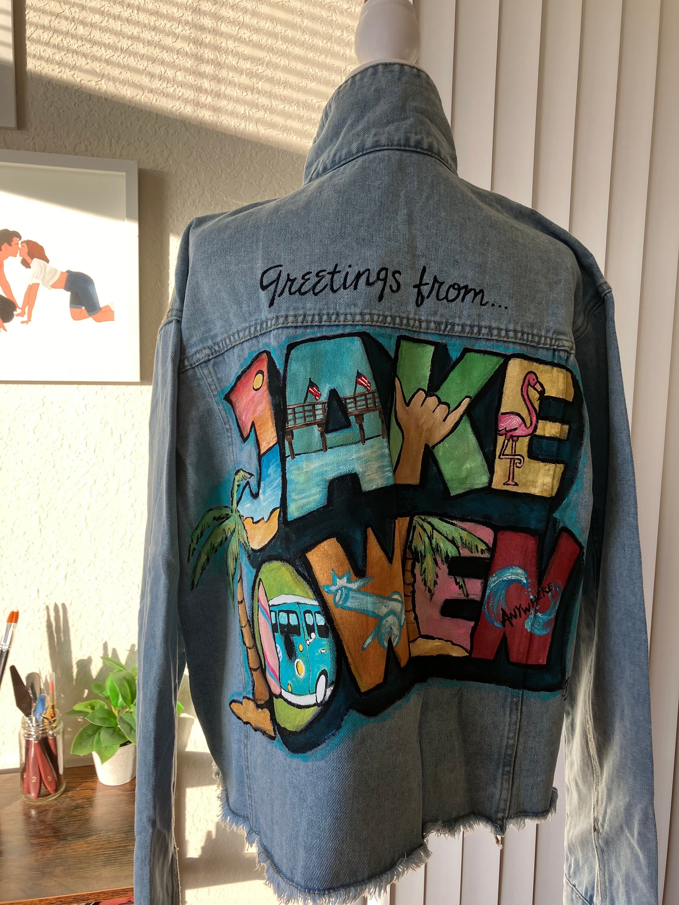 Custom Painted Jacket Country Artist Jacket Painting Custom Name Art ...