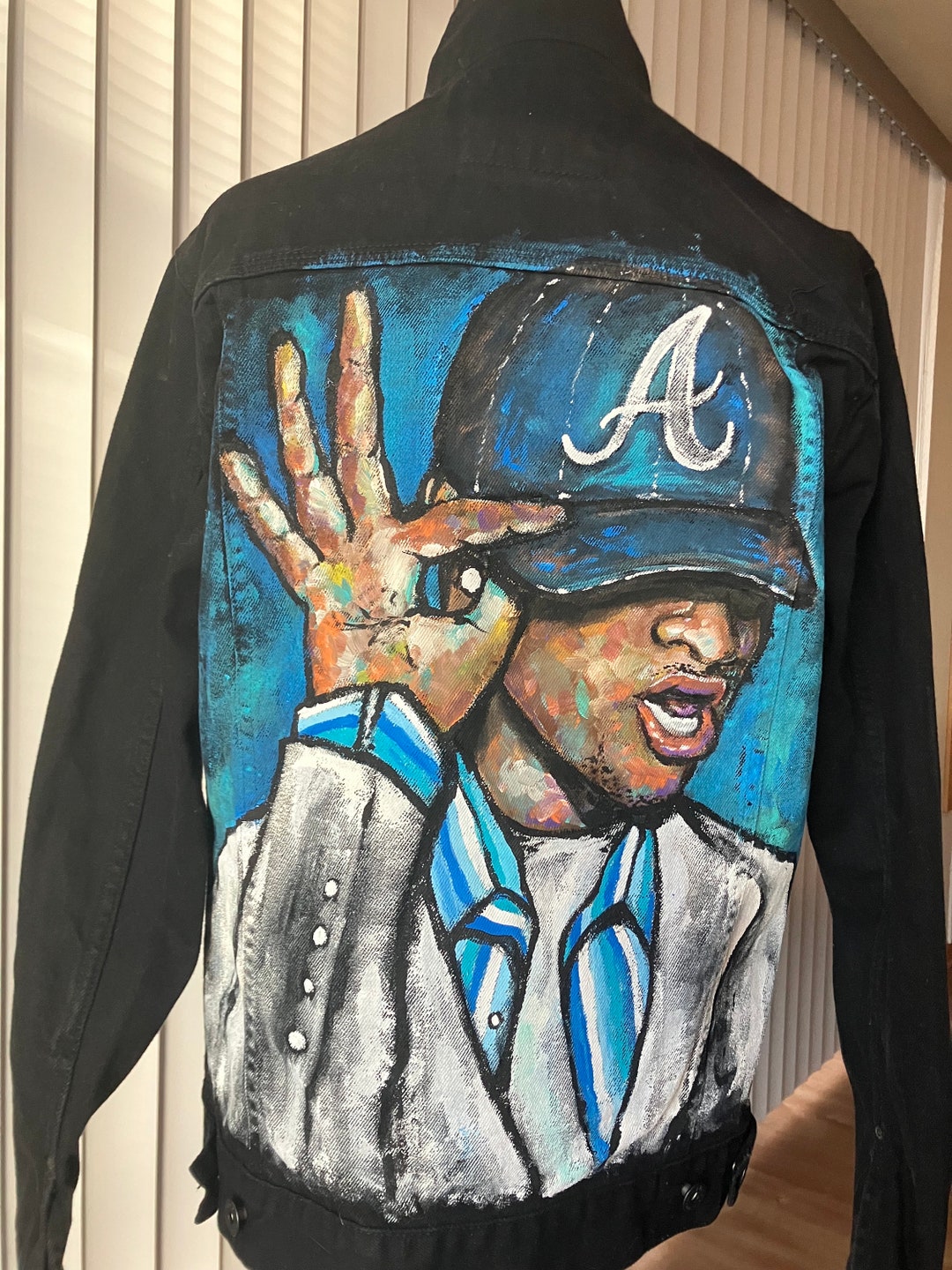 Usher Painted Jacket Custom Portrait Art for Personalized Denim Jacket ...