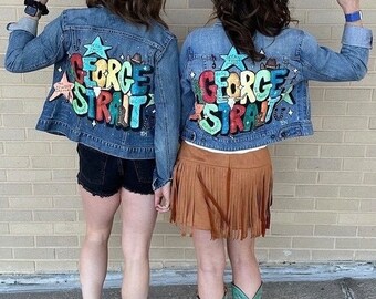 Custom Painted Jacket Country Artist Jacket Painting Custom Name Art ...