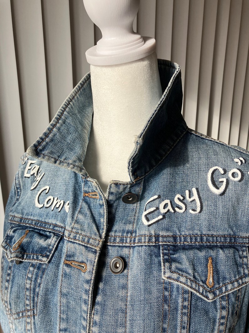 Custom Painted Jacket Country Artist Jacket Painting Custom Name Art ...