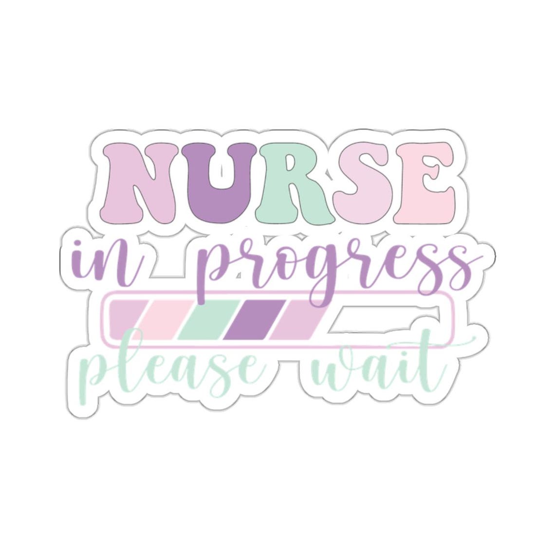Nurse in Progress Sticker, Nursing Student Gift, Laptop Decal, Water ...