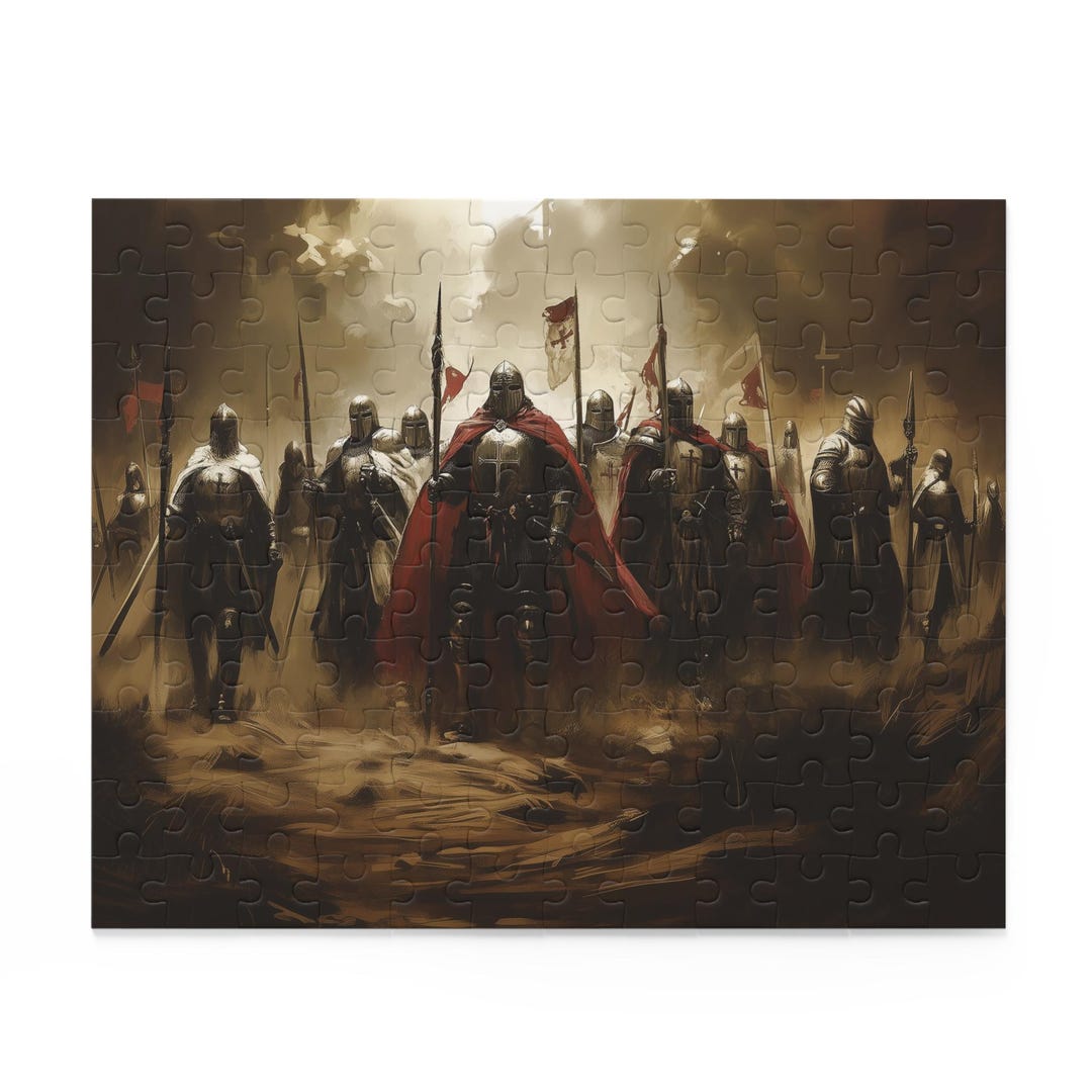 Puzzle, Knights Design, Jigsaw Game, Medieval Theme, Family Activity ...